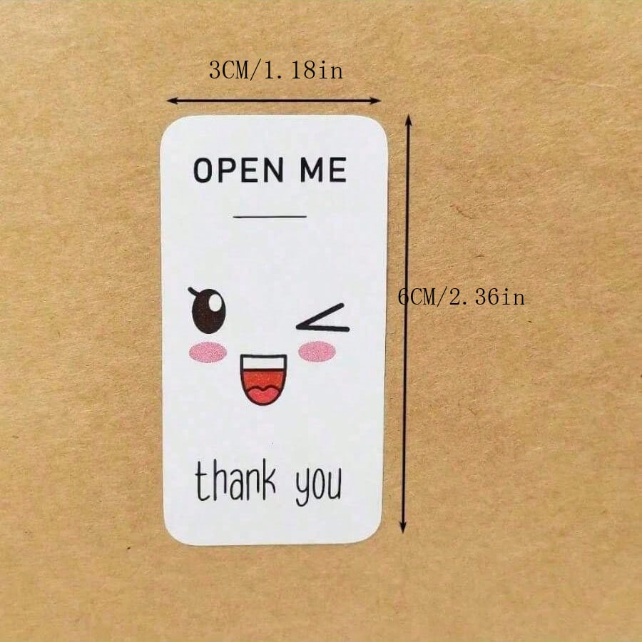 100pcs/Pack Cute Open Me Stickers Thanks Your Labels For Small Business ...