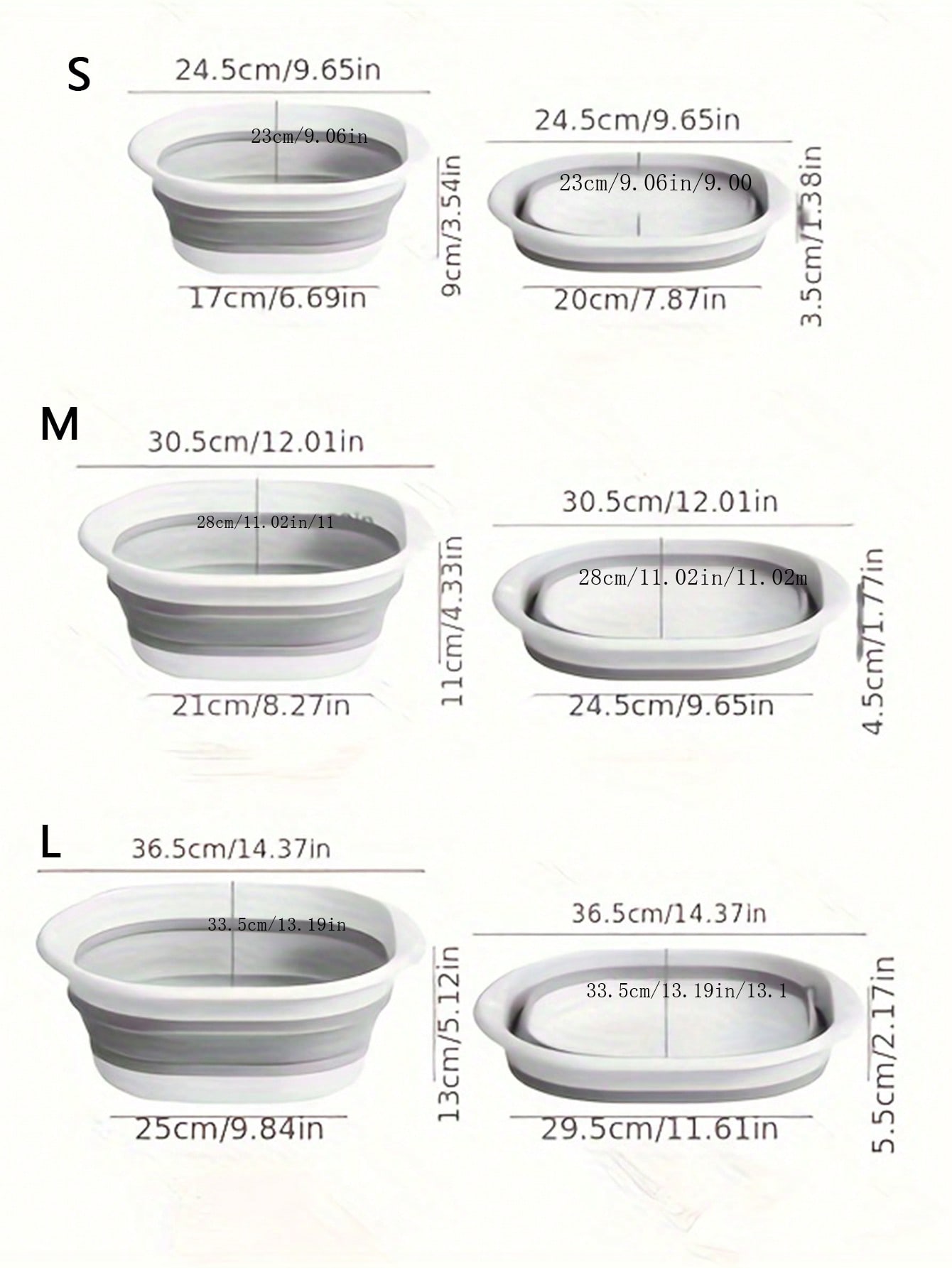 1pc/3pcs,Collapsible Wash Basin Home Large Portable Travel Wash Basin ...