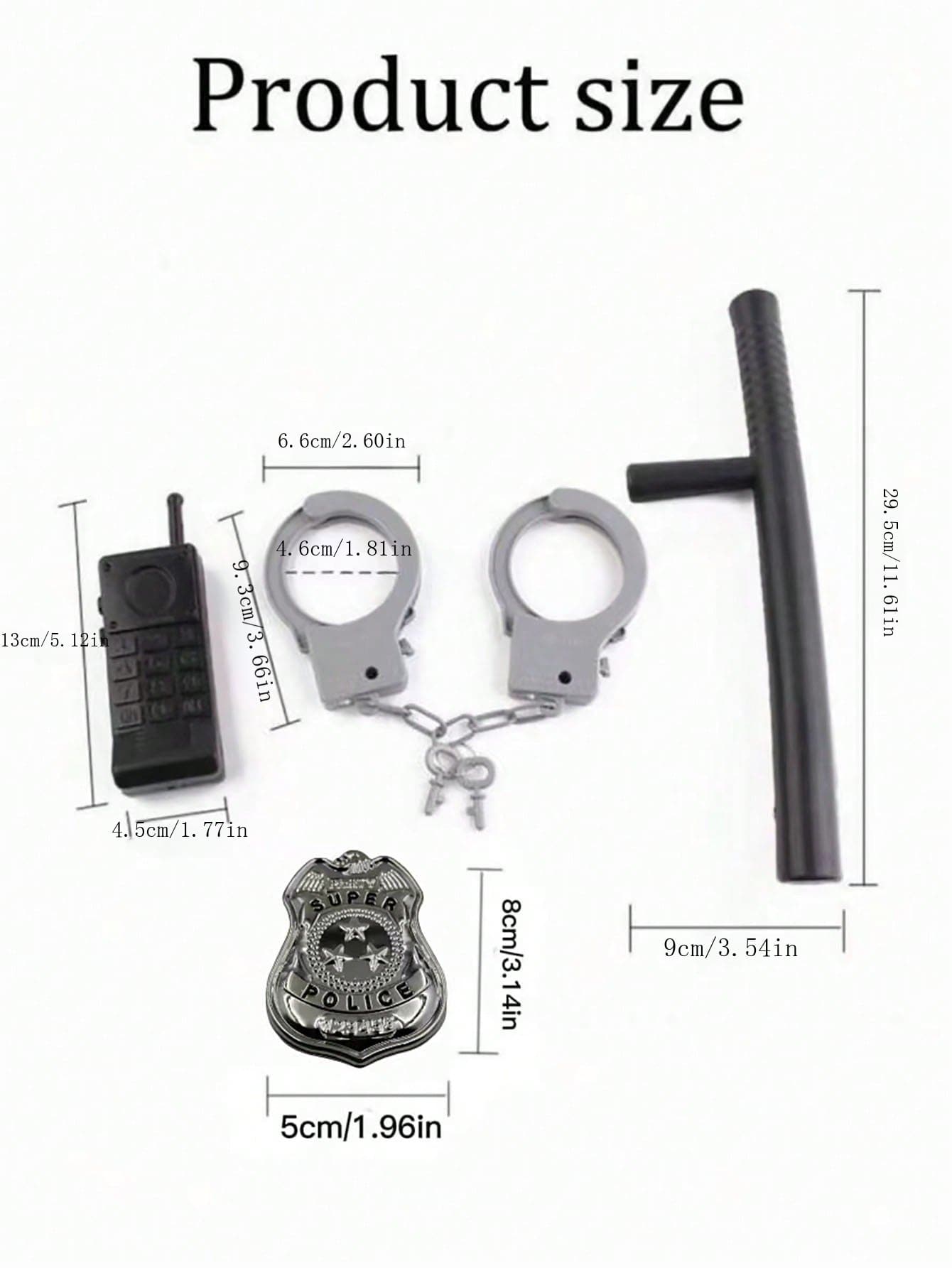 Police Role Play Cosplay Props, Simulation Police, Plastic Handcuffs ...