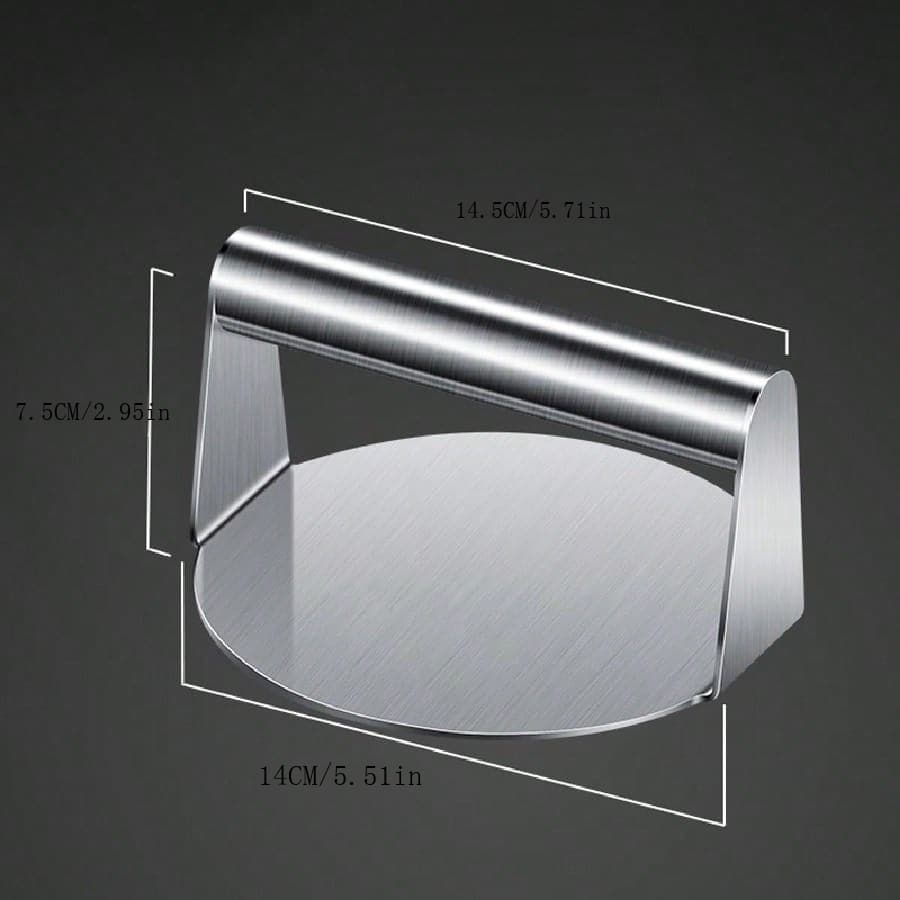 Stainless Steel Square Manual Meat Presser, Round Hamburger And Steak ...