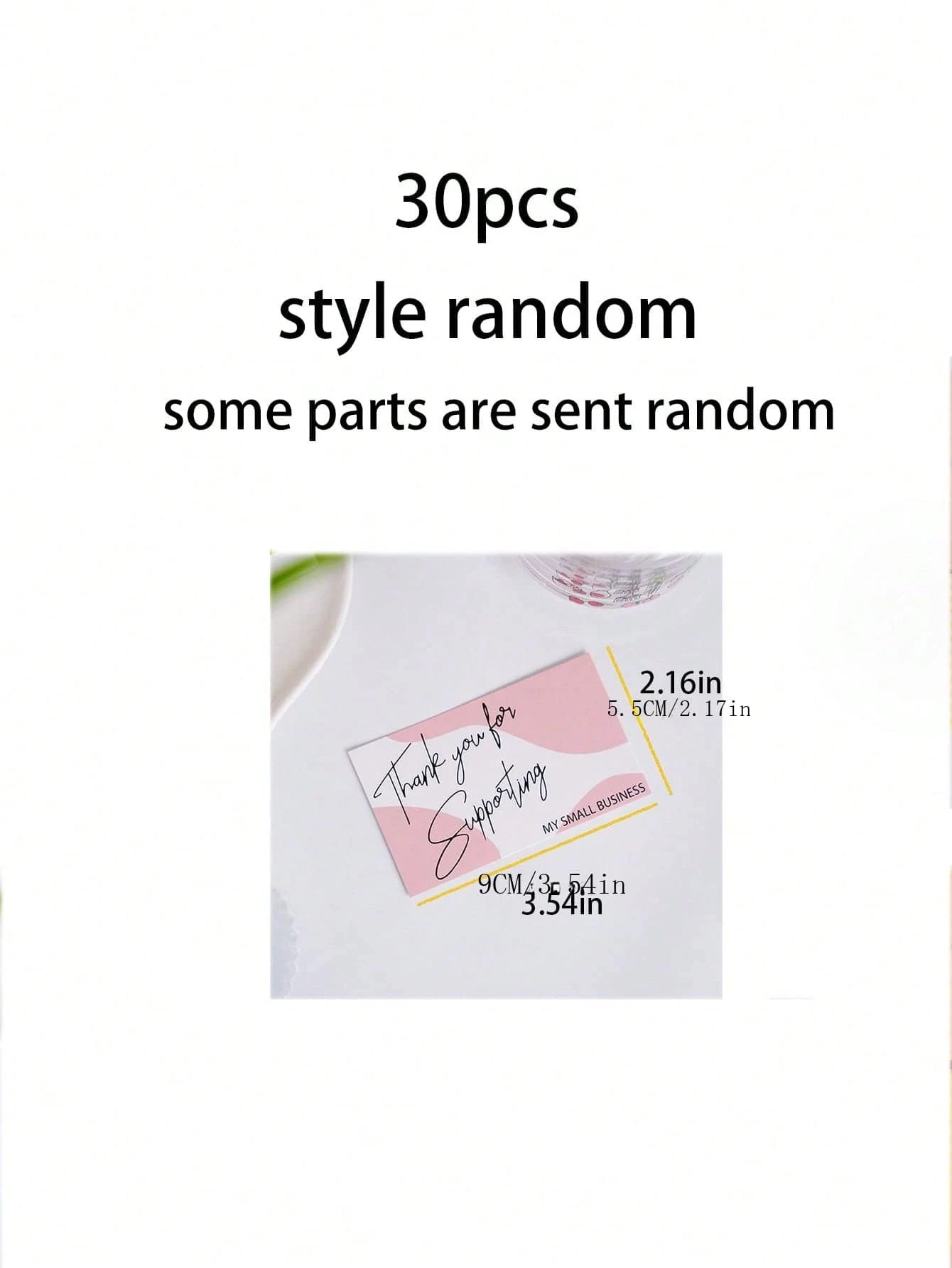 1 Pack Of 30 Cards, Thank You Pink Cards, Birthday, Holiday Blessings ...