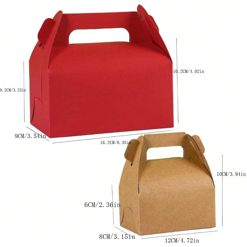 Festive Small/Large Portable Pastry Box Cake Bag, Baking Packaging ...