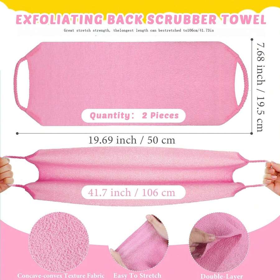 Back Scrubber With Handles 1 Packs Nylon Back Exfoliator Extended ...