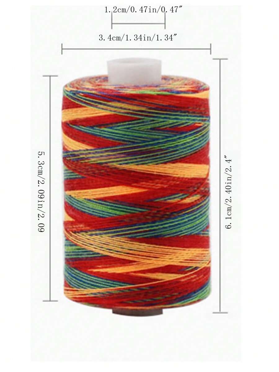 10 Pieces Rainbow Variegated Polyester Sewing Machine Thread All ...