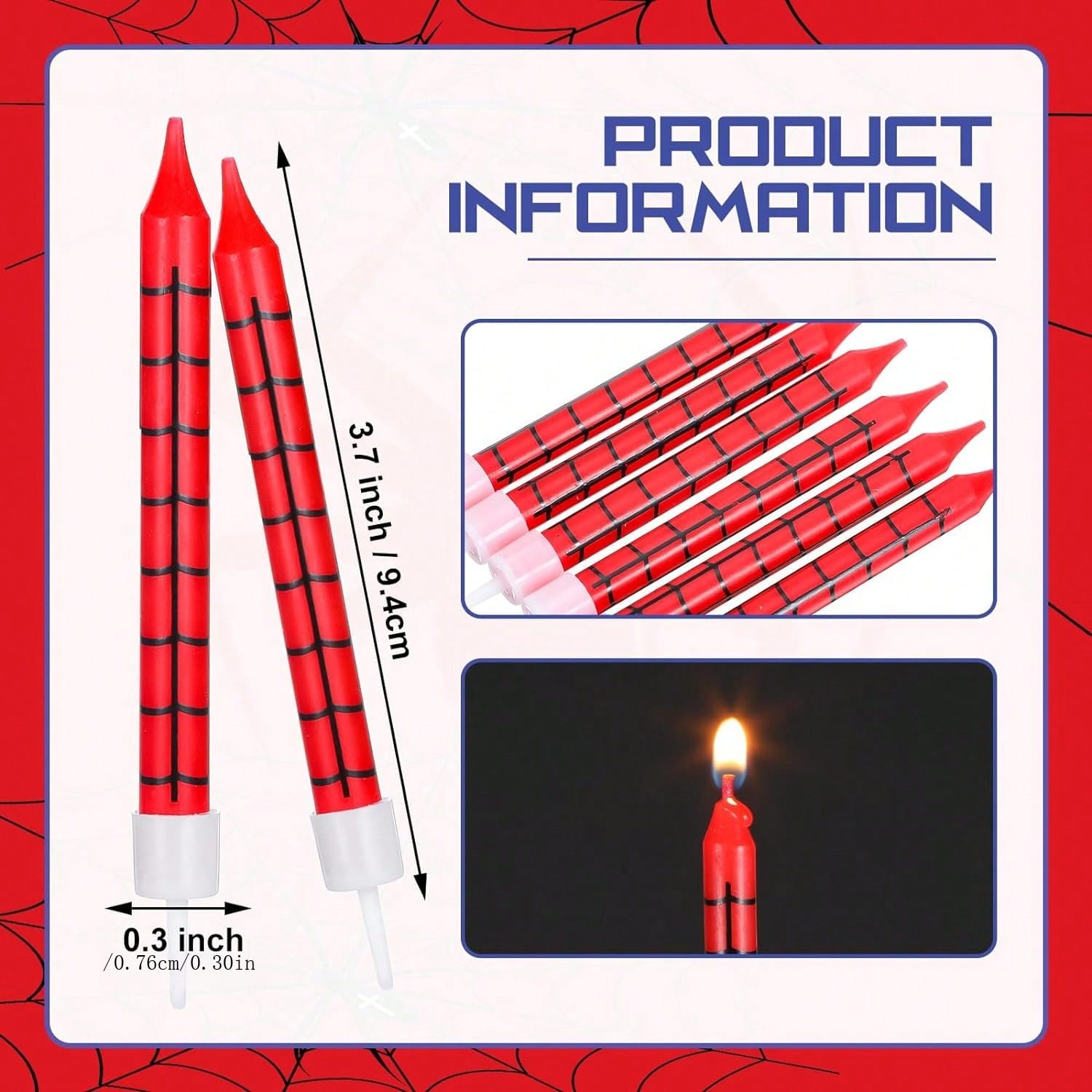 6 Piezas Velas Temáticas De Cumpleaños 'spider Cow Racing Cars' Con ...