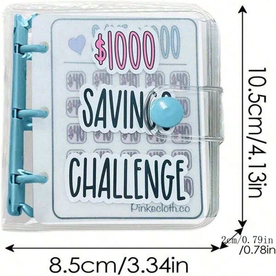 1pc 1000 Savings Challenge Binder, Money Saving Binder, Reusable Budget ...