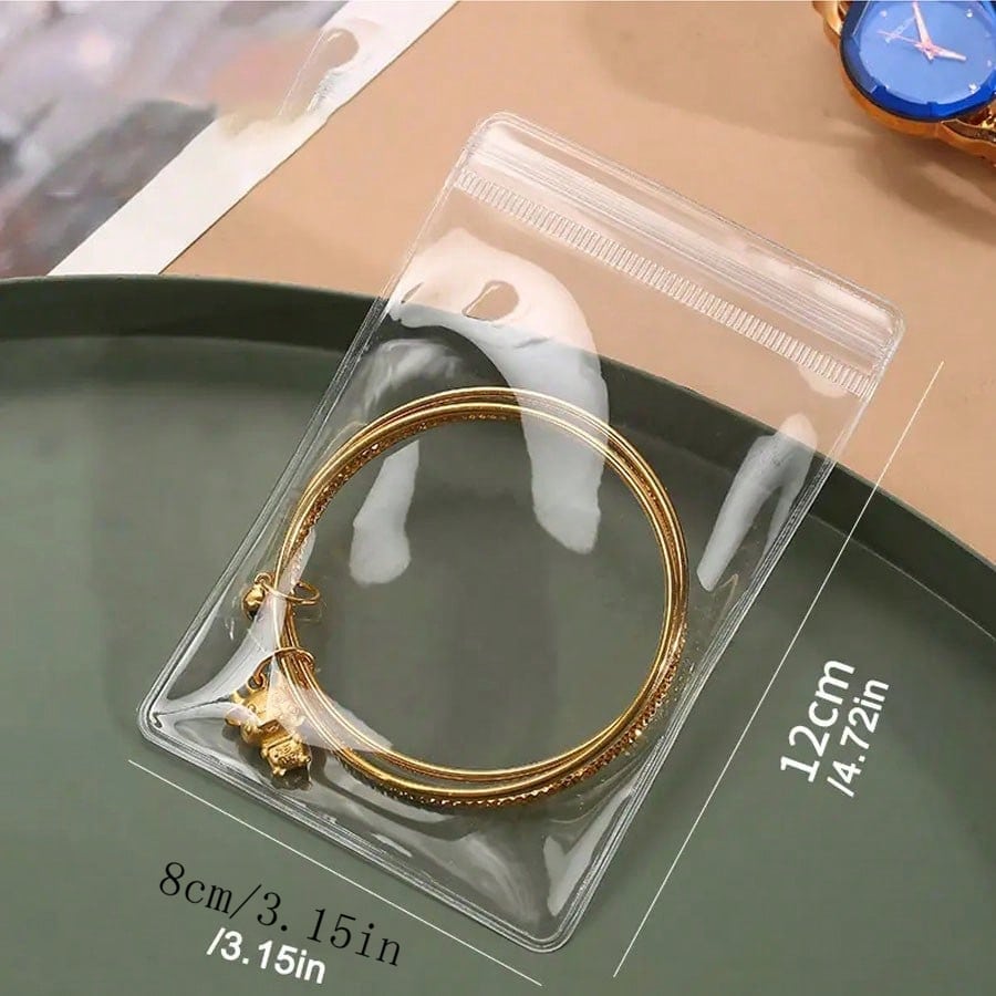 100pcs Transparent Pvc Self-Sealing Bag Anti-Oxidation And Water ...