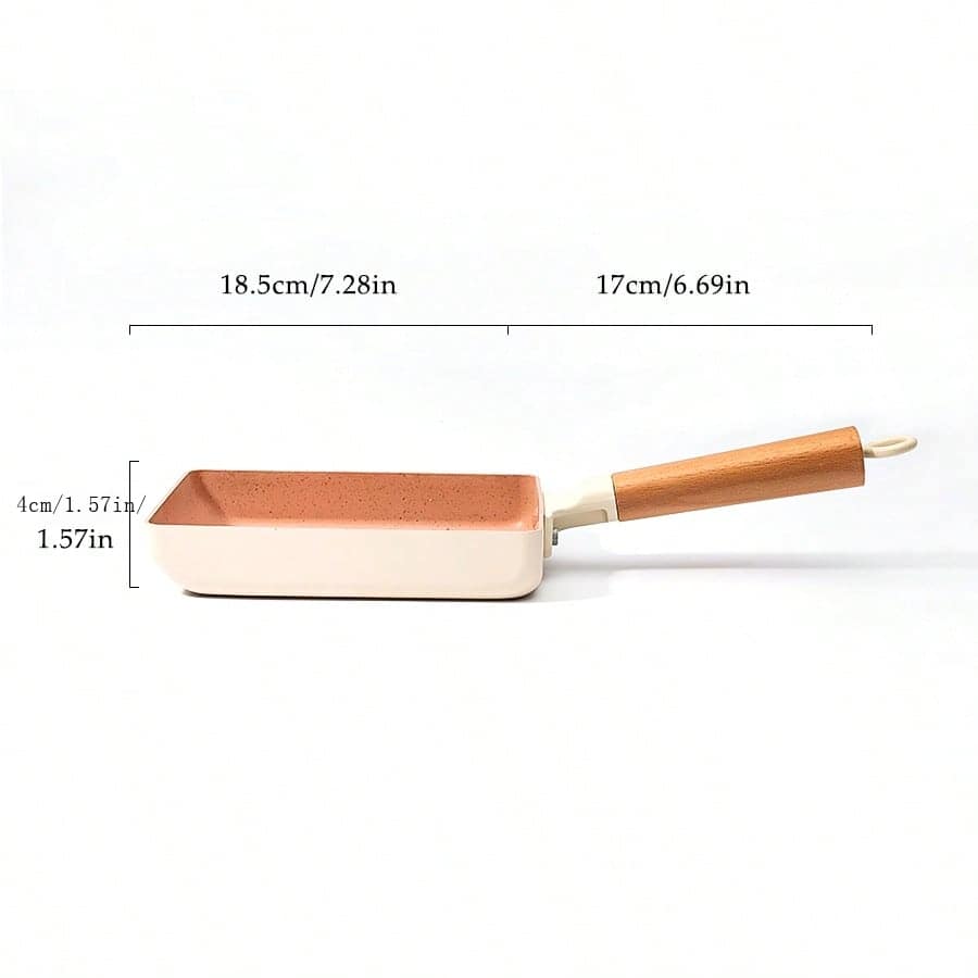 1pc Square Japanese Style Non-Stick Omelette Pan, Wheat Flour Color ...