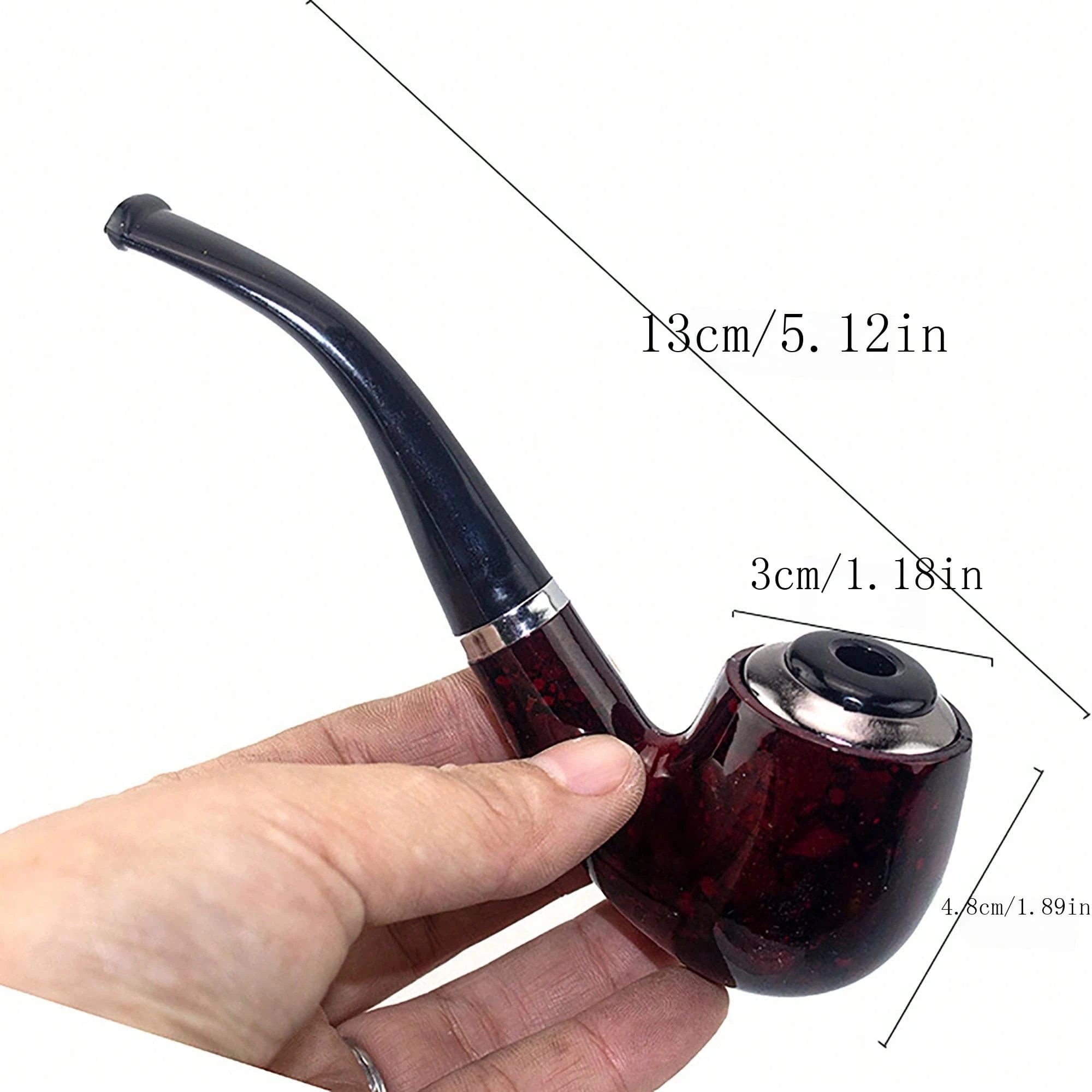 An Imitation Ebony Plastic Pipe That Can Hold Cigarettes And . It Is An ...