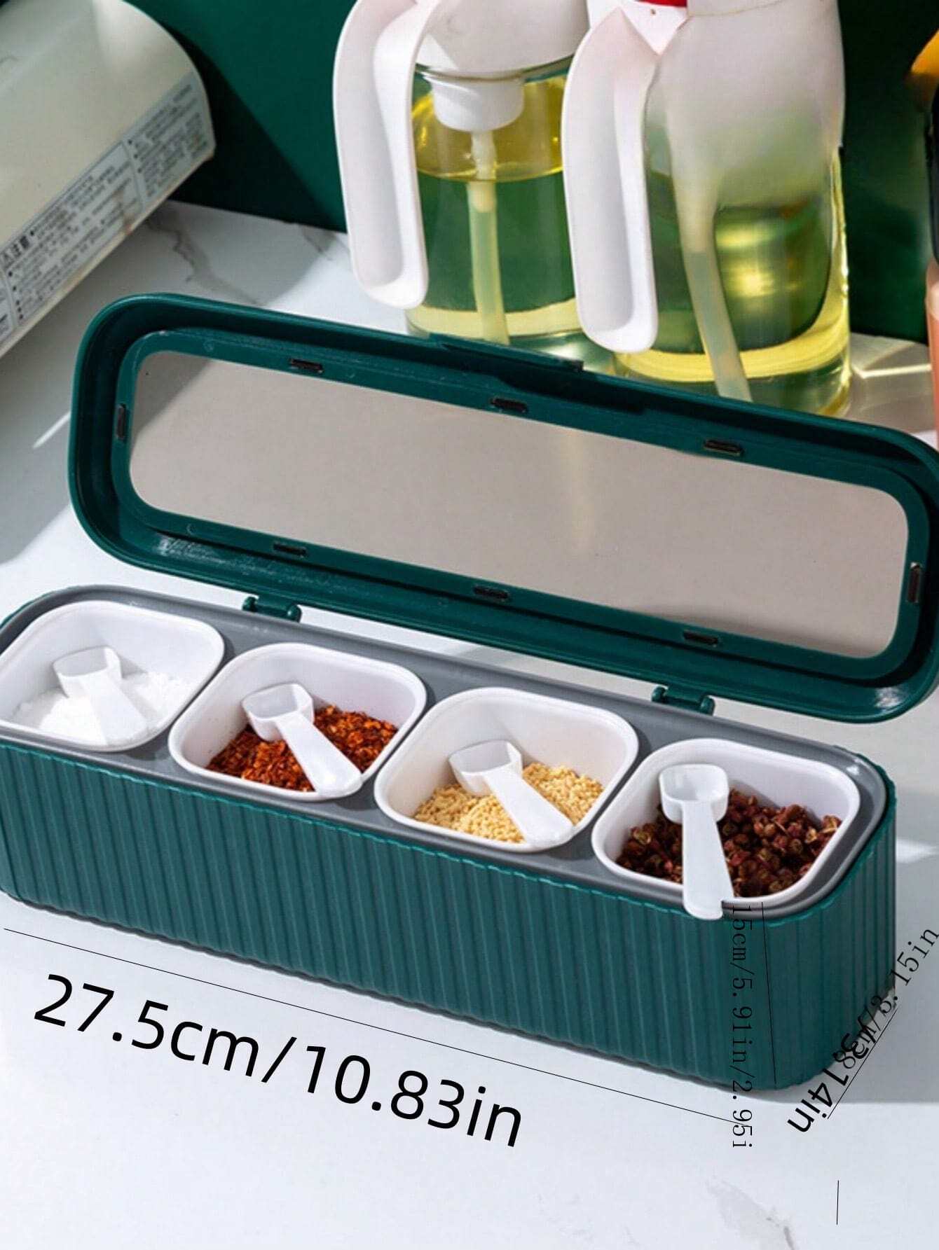 Home Spice Box Divider Type Four-In-One Seasoning Sealed Set Moisture ...