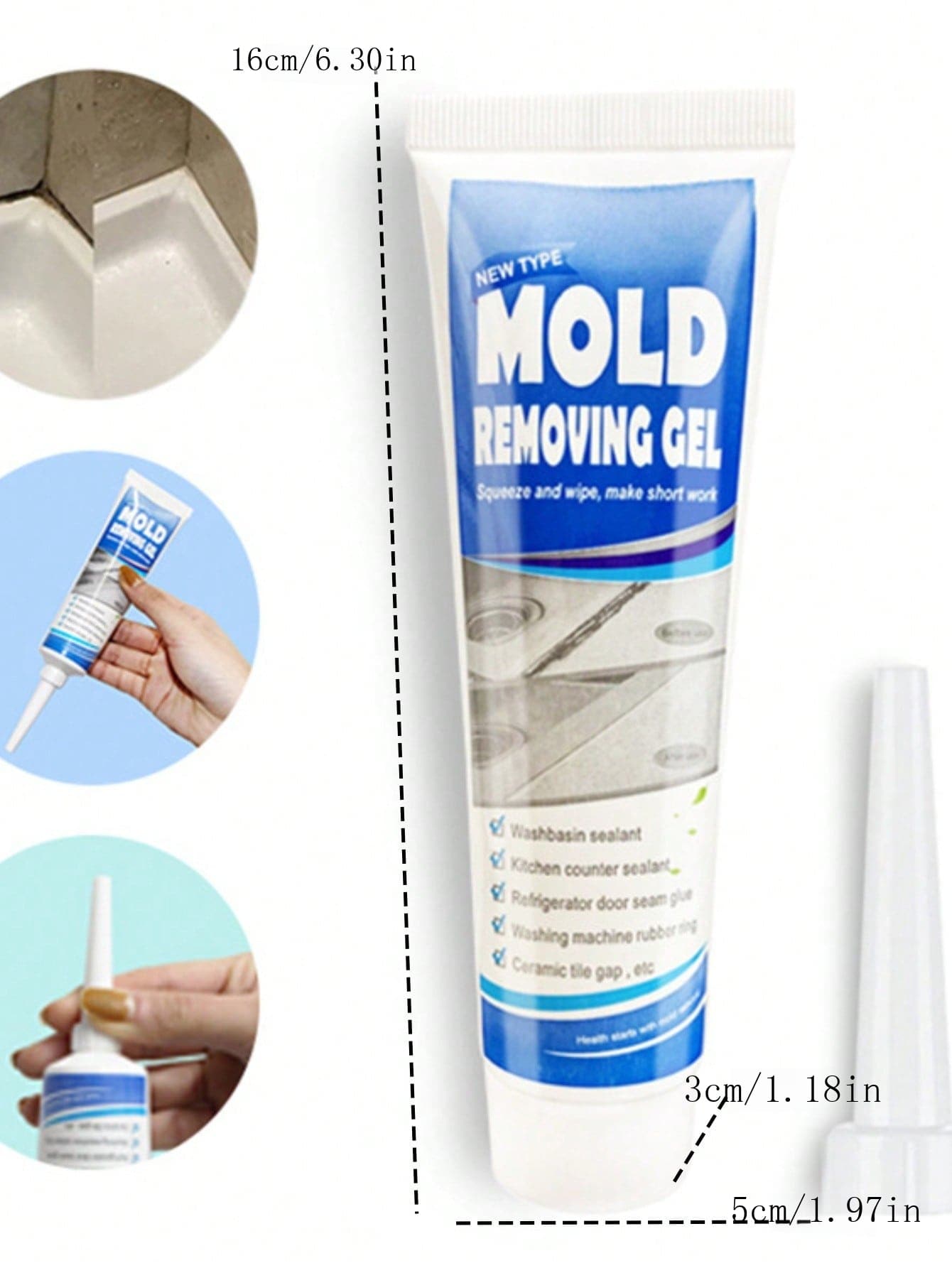 Mold Removal Gel: Mold Stain & Fungi Remover Cleaning Gel For Washing ...