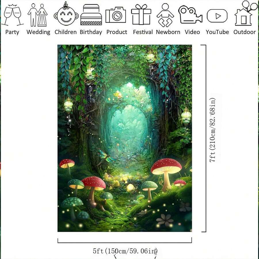 Enchanting Forest Photo Background, Fairytale Wonderland Backdrop ...