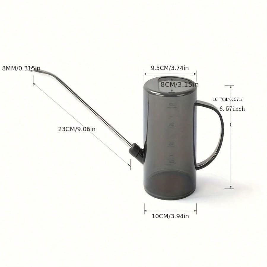Durable Stainless Steel Watering Can, Long Spout, Transparent Scale ...