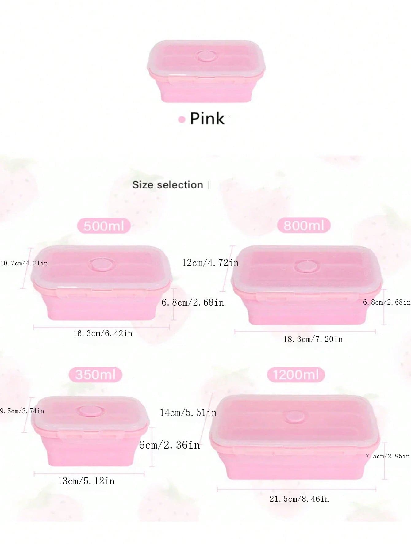 Silicone Lunch Box 4-Piece Set Refrigerator Microwave Crisper Portable ...