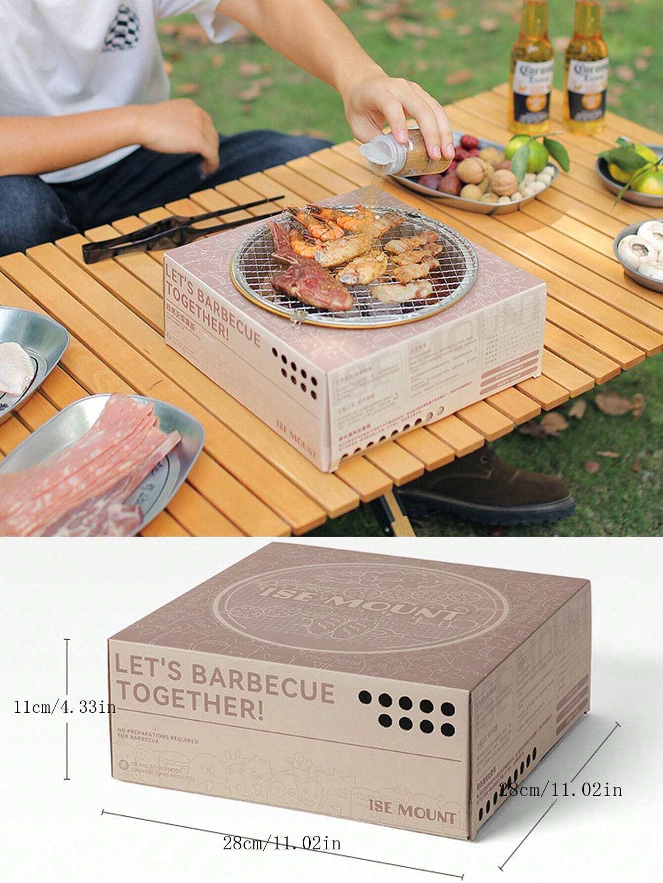 Disposable Outdoor Barbecue Stove Fruit Charcoal Grill Portable Camping ...