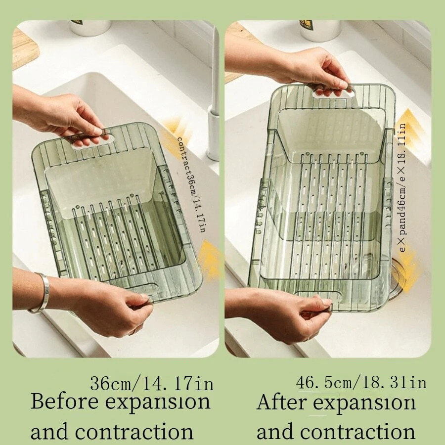 1pc Expandable Drainage Basket For Vegetables, Fruits, And Vegetables ...