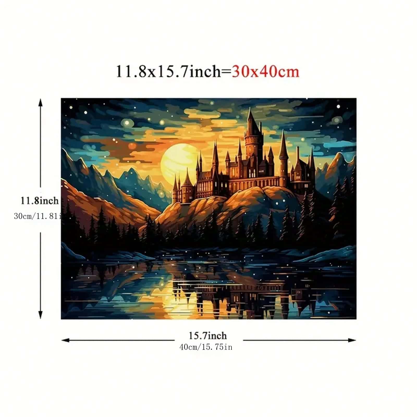 1 Piece Unframed Wizard-Inspired Poster, Canvas Print Of Wizard School ...