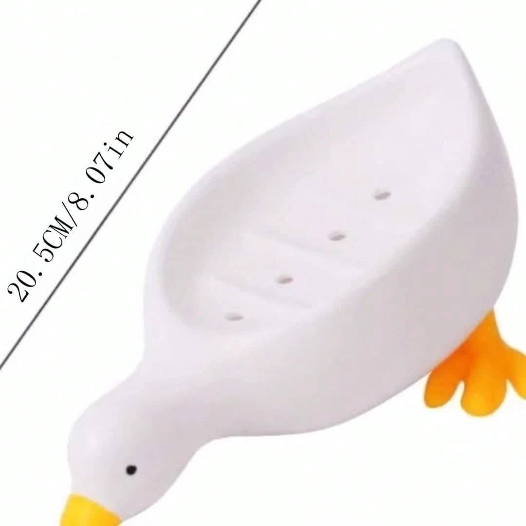 Cute Little Yellow Duck Soap Box With Water Drainage For Premium ...