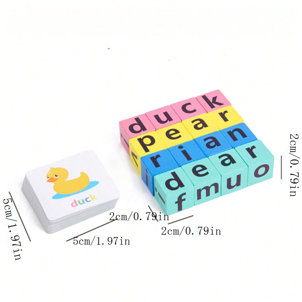 1set Children's Educational Toy Cvc Spelling Game, Natural Spelling ...