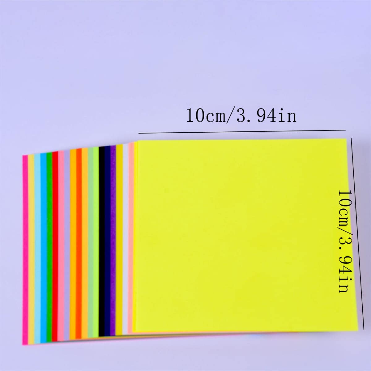 100pcs 10x10cm Square Sheets Handmade Origami Paper In 10 Colors, For ...