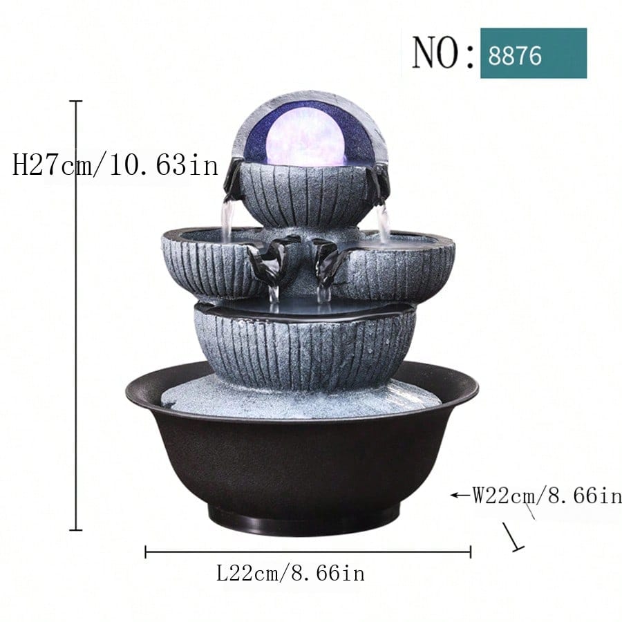 1pc 31*24*24CM Resin Feng Shui Water Feature Desktop Fountain With ...