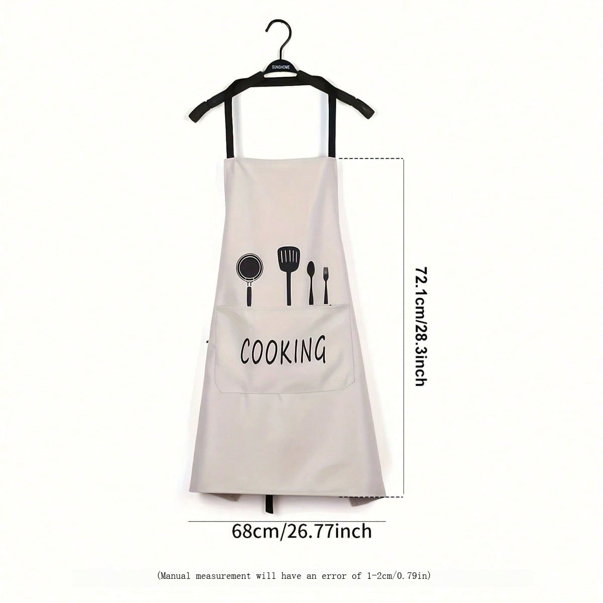 1pc Waterproof And Oil-Proof Apron With Pockets - Hand Wipeable Apron ...