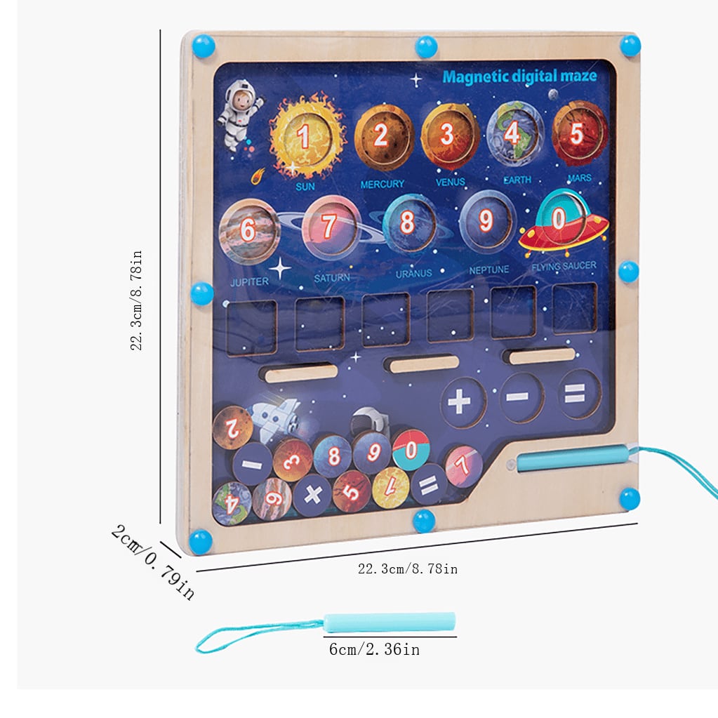 Tablero De Laberinto Con Imán Temático Del Espacio Con Ocho Planetas ...