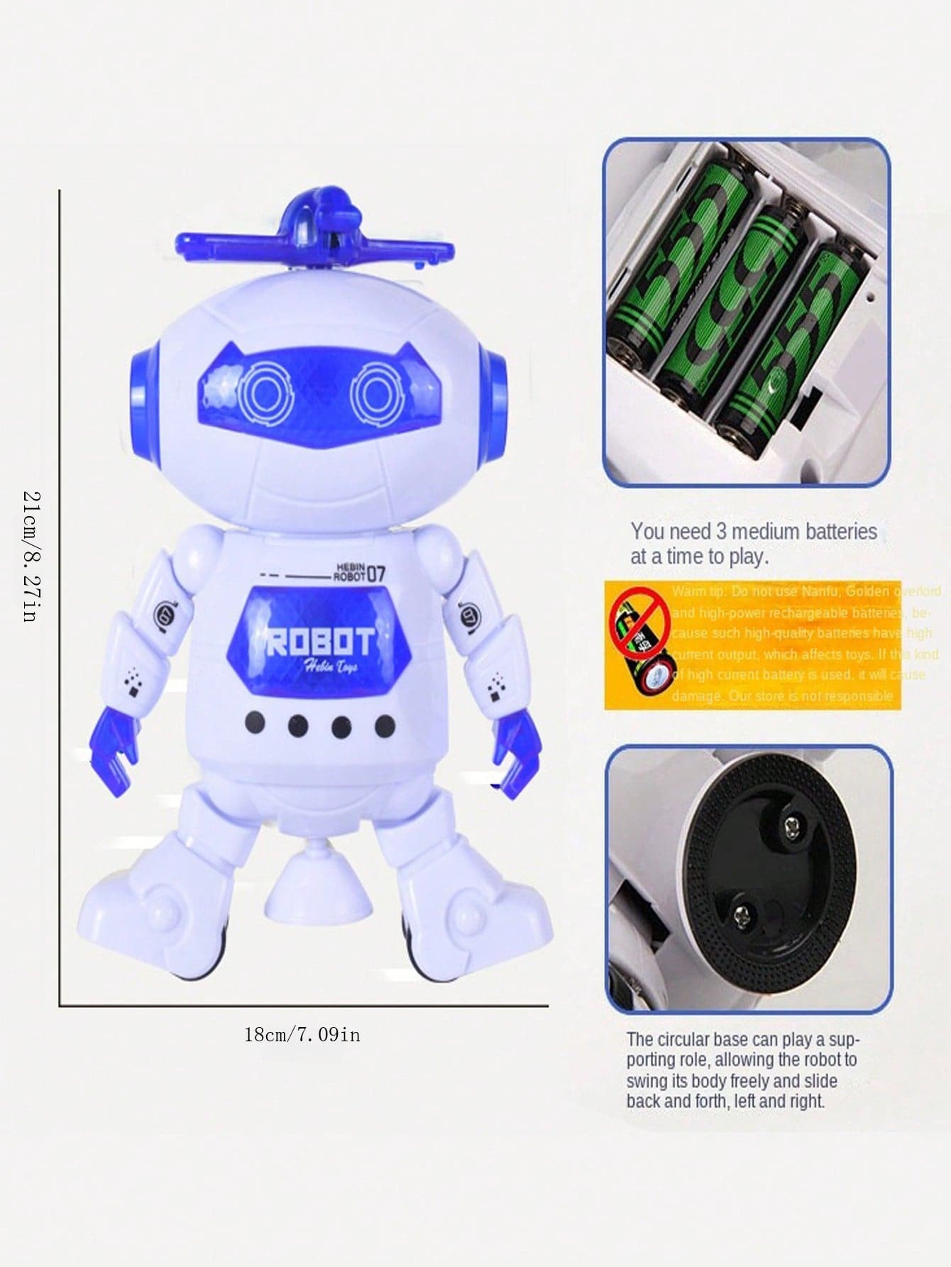 Interesting And Attractive Music Robot Toy Powered By Battery, With ...