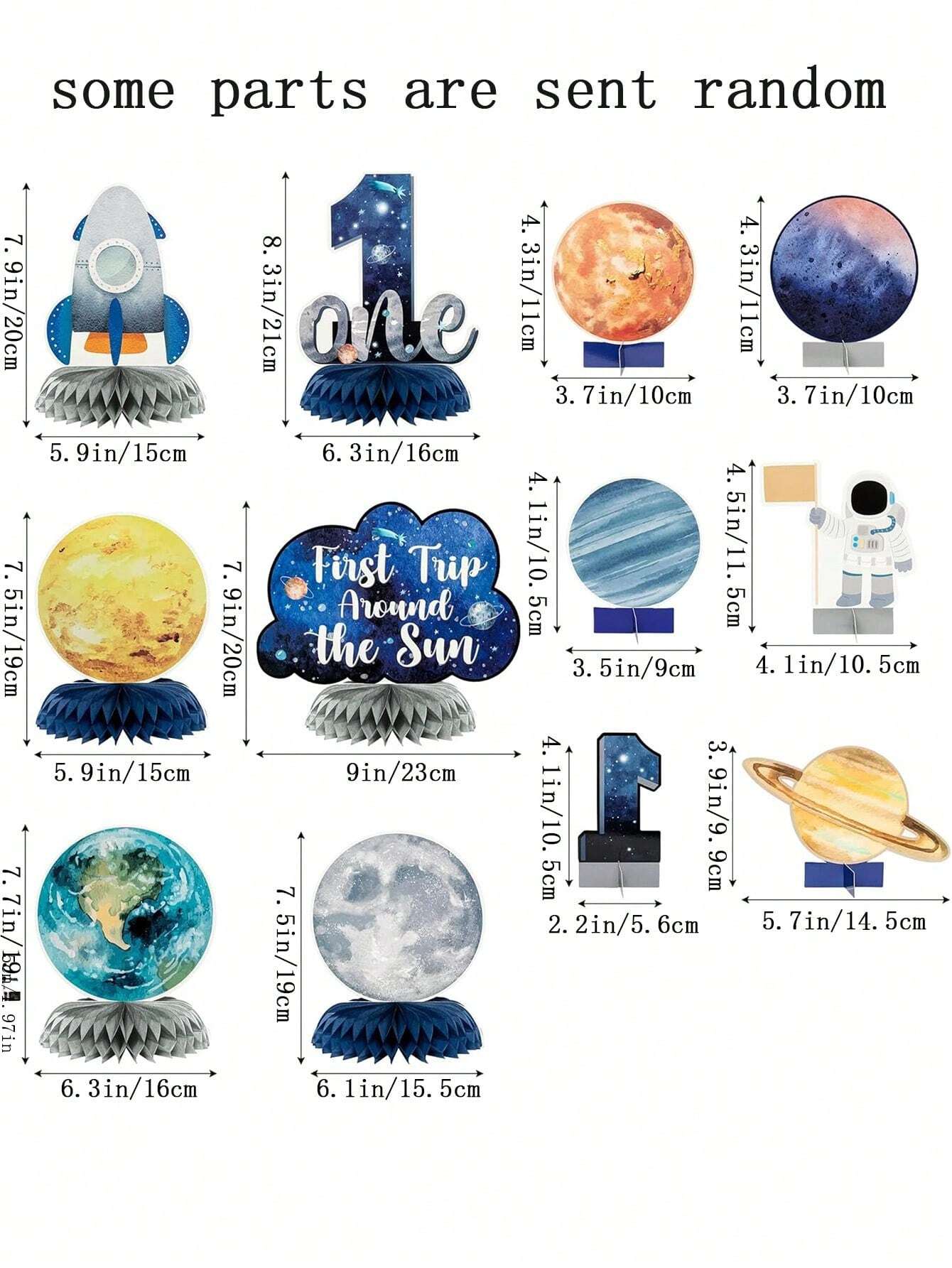 Outer Space Planets Birthday Party Supplies, Toy Honeycomb Centerpiece ...