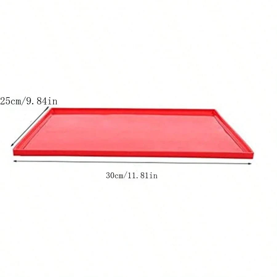 1pc Red Swiss Roll Cake Mat Flexible Multipurpose Silicone Sheet Nonstick Jelly Roll Pan