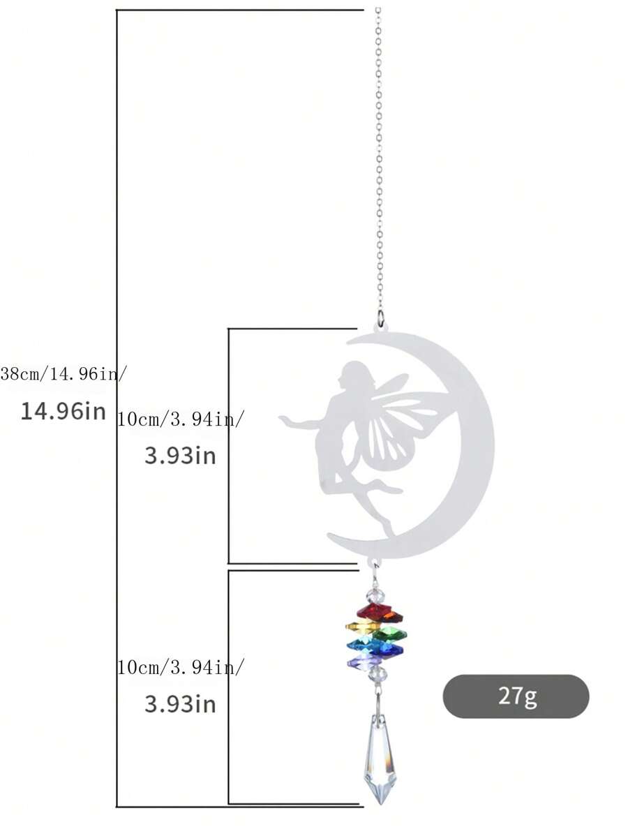 1pc Southeast Asian Style Metal Rotating Diy Crystal Ball Wind Chime ...