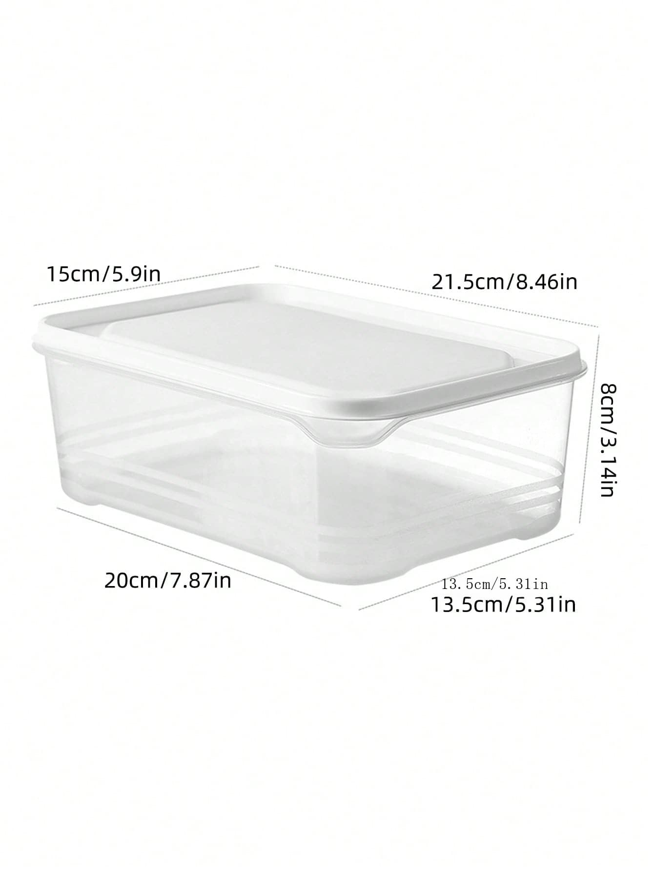 1pc Refrigerator Meat Storage Container With Grids, Sealed And Fresh ...