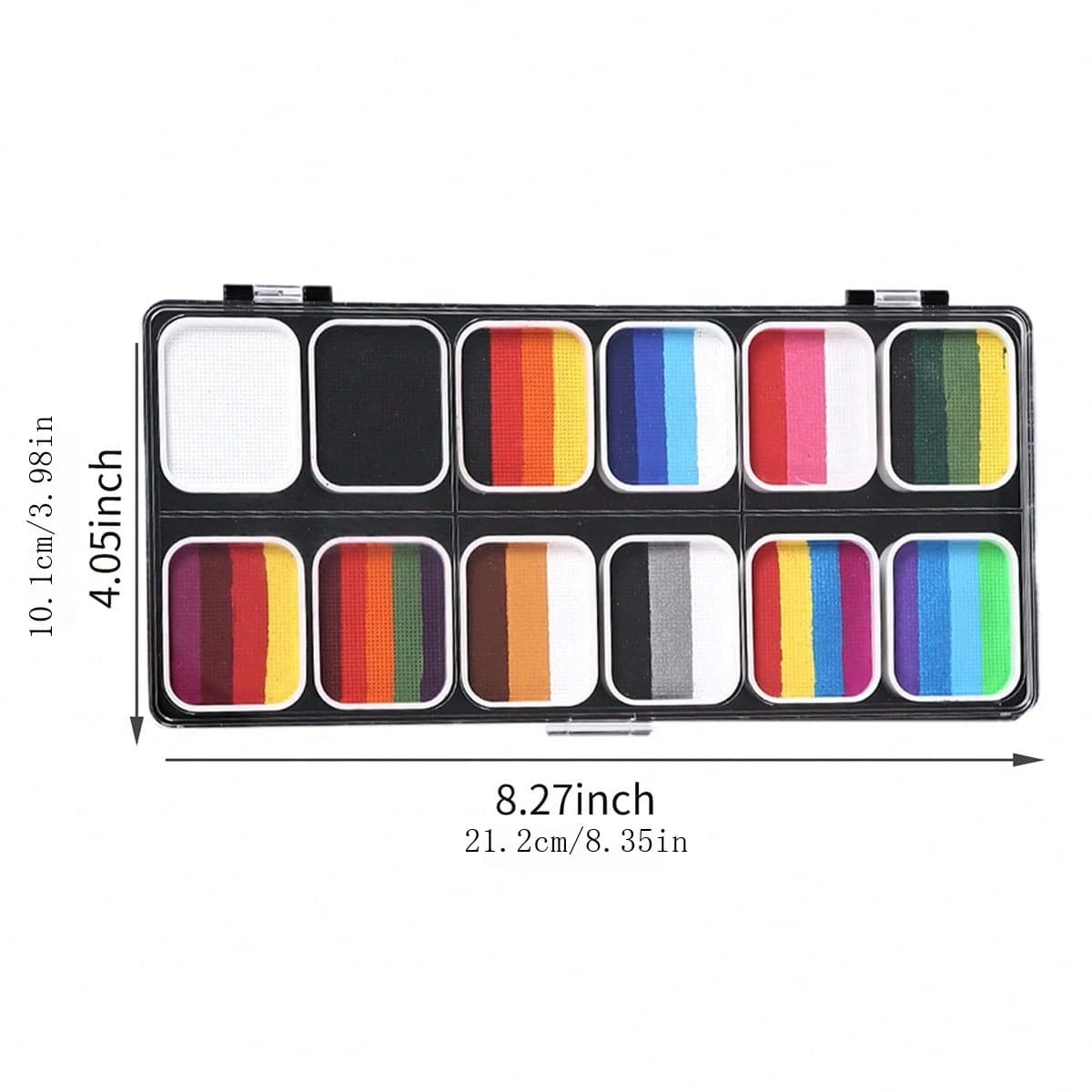 12 Grids 48 Colors 3012 G Body Painting Water-Washable Palette For ...