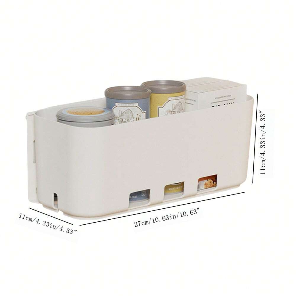 1pc White Simple Plastic Cabinet Storage Box Drawer Organizer With ...