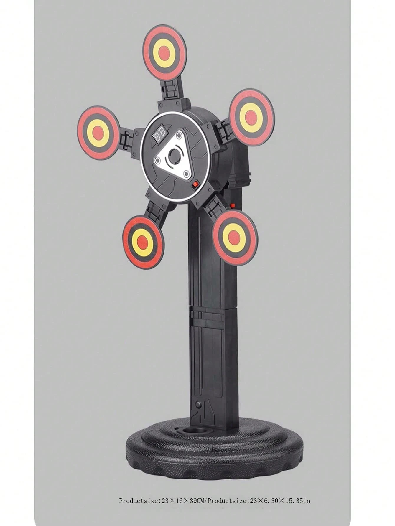 Electronic Shooting Target With Scoring System And Single Rotating Wheel Suitable For Gun