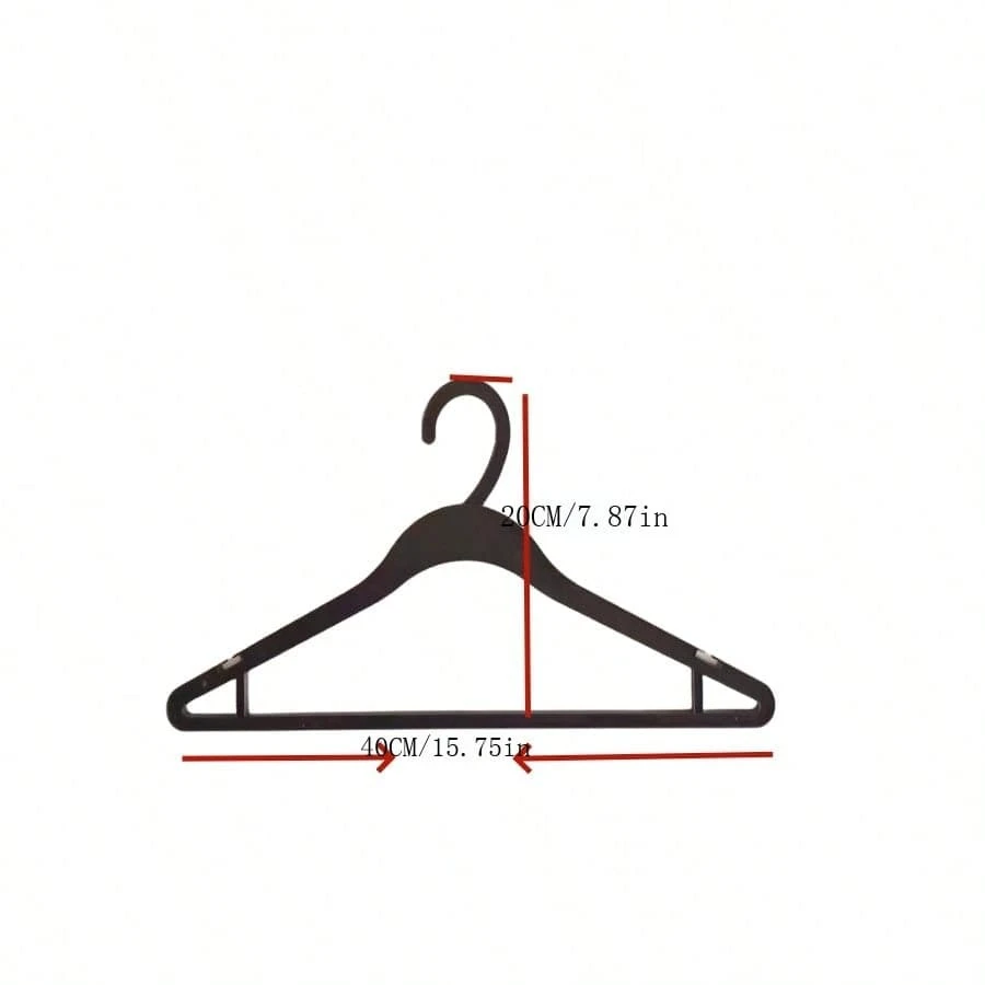 20pcs Black Plastic Triangle Clothes Hanger, Perfect For Dry Cleaning ...