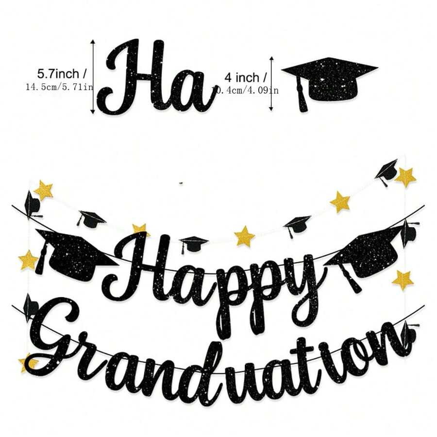 Glitter Congratulations Graduation Banner - Diy Required, 2024 ...