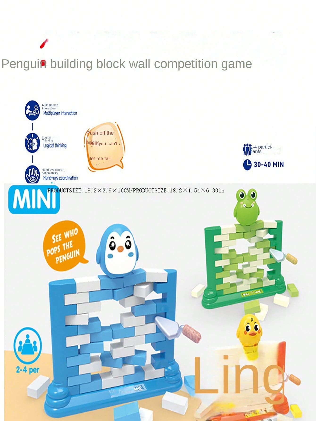 Save The Penguin Board Game - 2 Players Desktop Table Game For Family ...