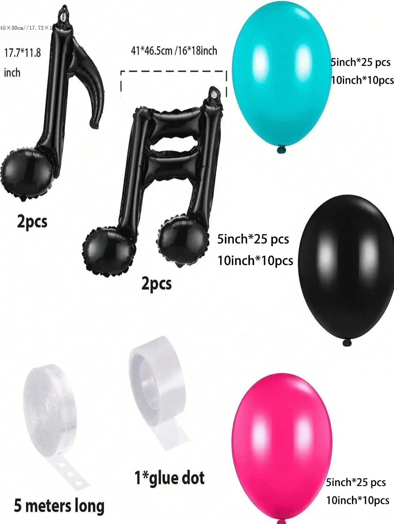 Music Theme Decoration Balloon Setting Birthday Party Scene Layout ...