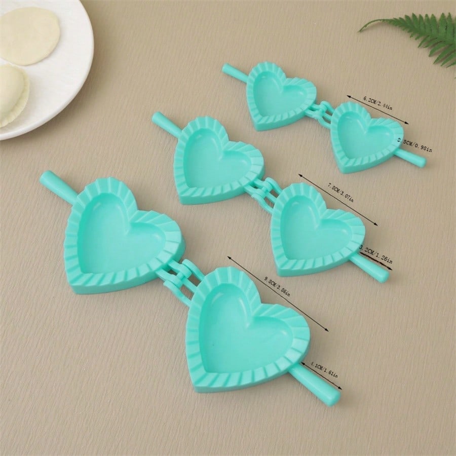 1pc Dumpling Maker In Heart Shape, Set Of 3 Sizes Plastic Dumpling Mold ...