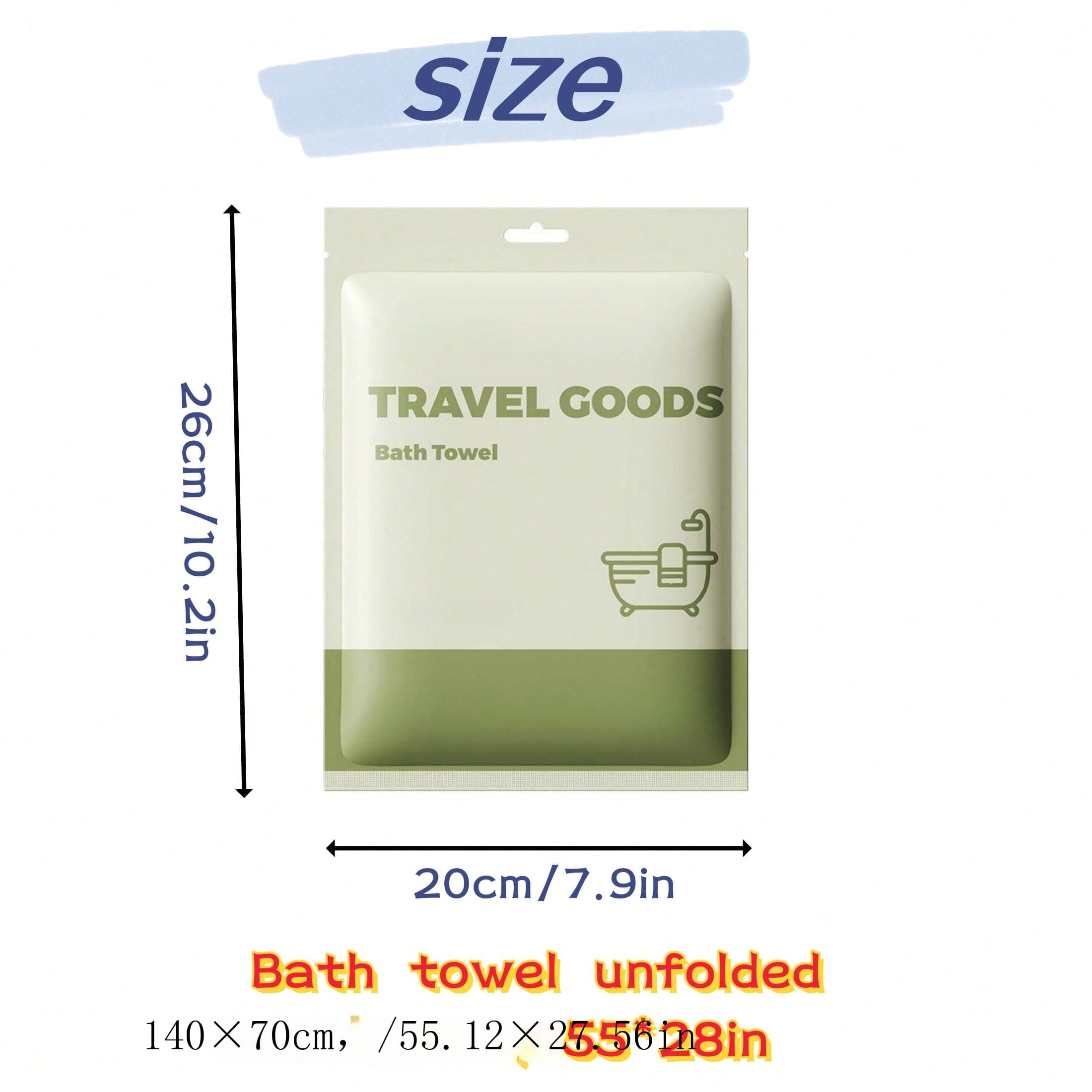 1/4pcs Portable Travel Bath Towels, Disposable Bath Towels, 27.5*55in ...