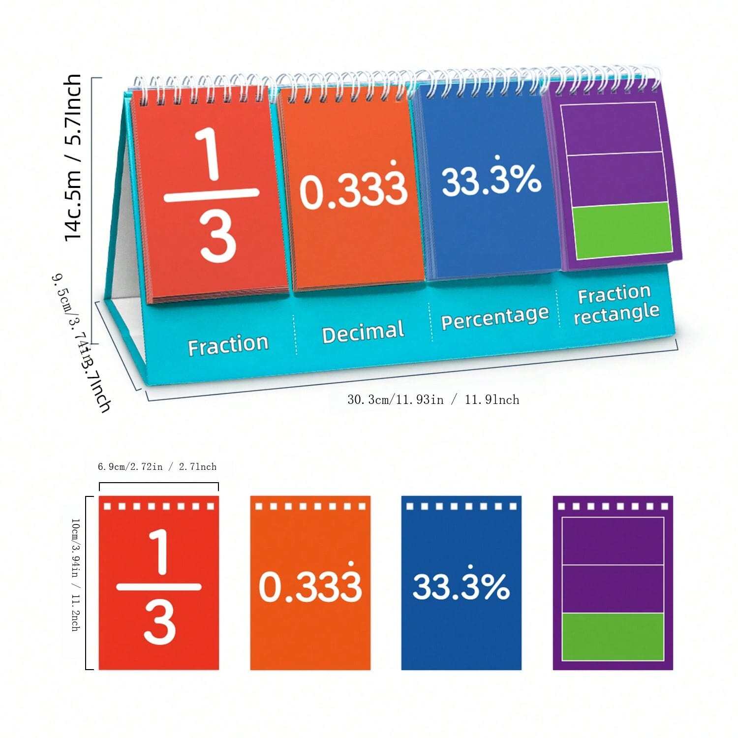 Fraction Manipulatives Fraction Circles & Percentage & Decimal Flip ...