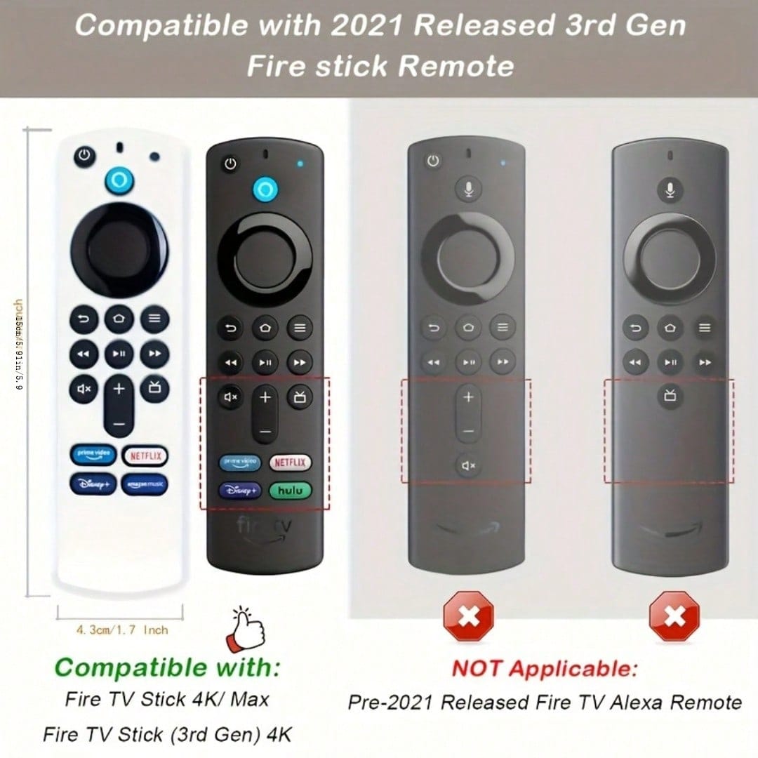 Glow In The Dark Silcone Remote Control Cover For Alexa Voice Rmote 3rd ...