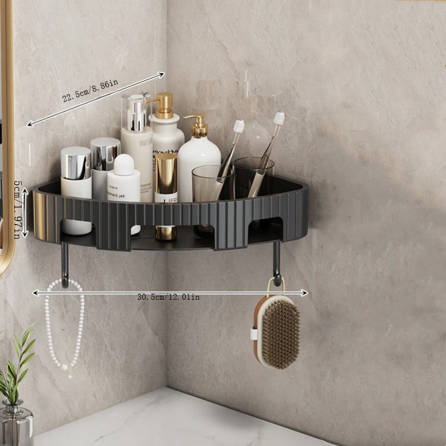 Self-Adhesive Plastic Triangular Shelving Unit For Wall Corner ...