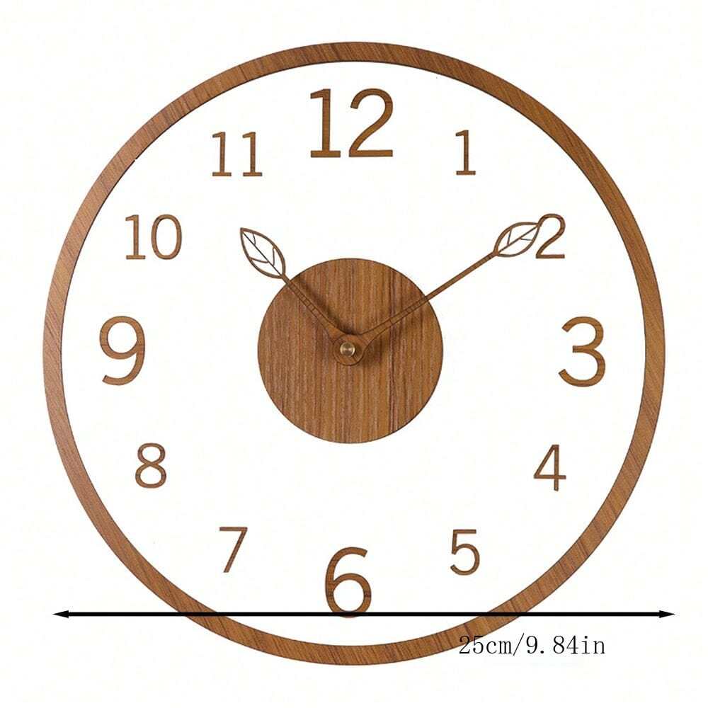 Simple And Transparent Floating Solid Wood Digital Wall Clock, Living ...