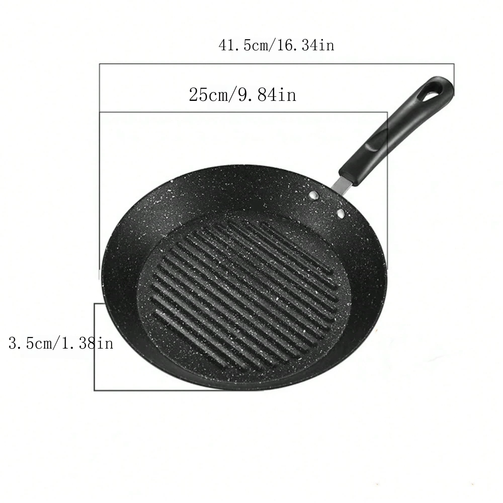 26cm Round Steak Frying Pan, Iron Non-Stick Pan, Steak Frying Pan, Non ...