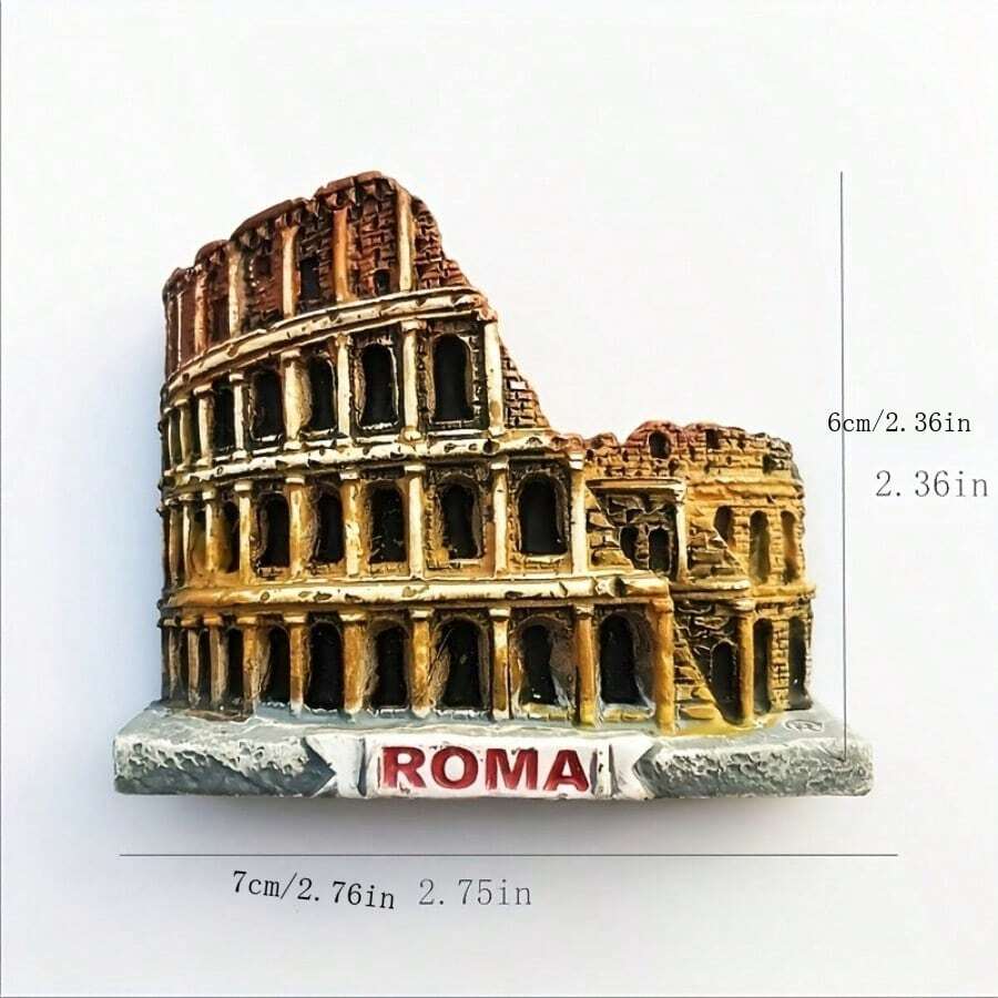 1pc, Fridge Magnets, Rome Colosseum Italy Fridge Magnets, Refrigerator ...