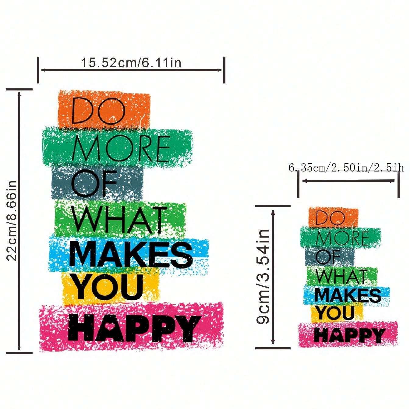 Do More Of What Makes You Happy Vinyl Colorful Pattern Patch Iron On ...