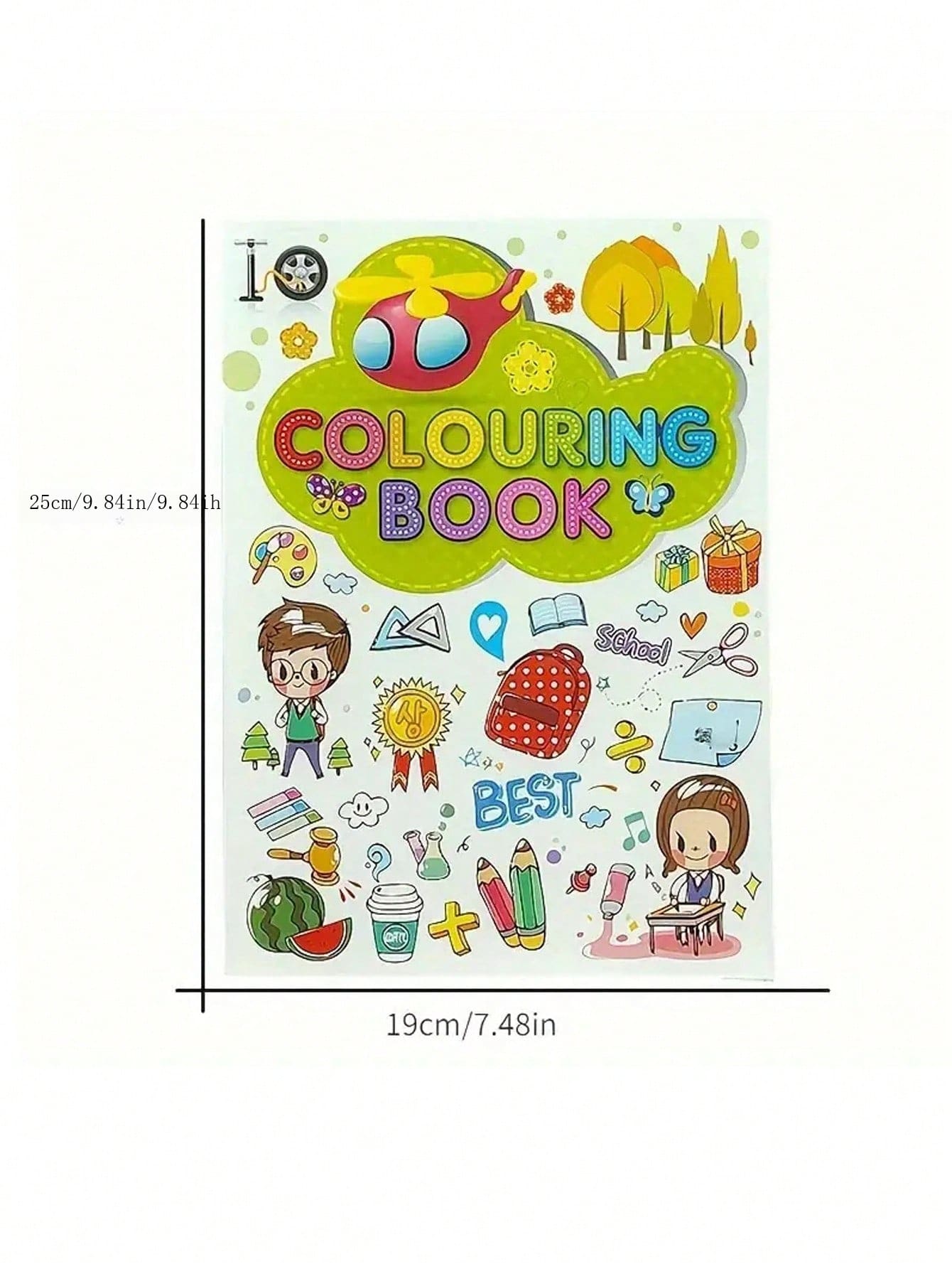 20 Pages Animal Theme Amusement Park Coloring Book For Kids, Boys And ...