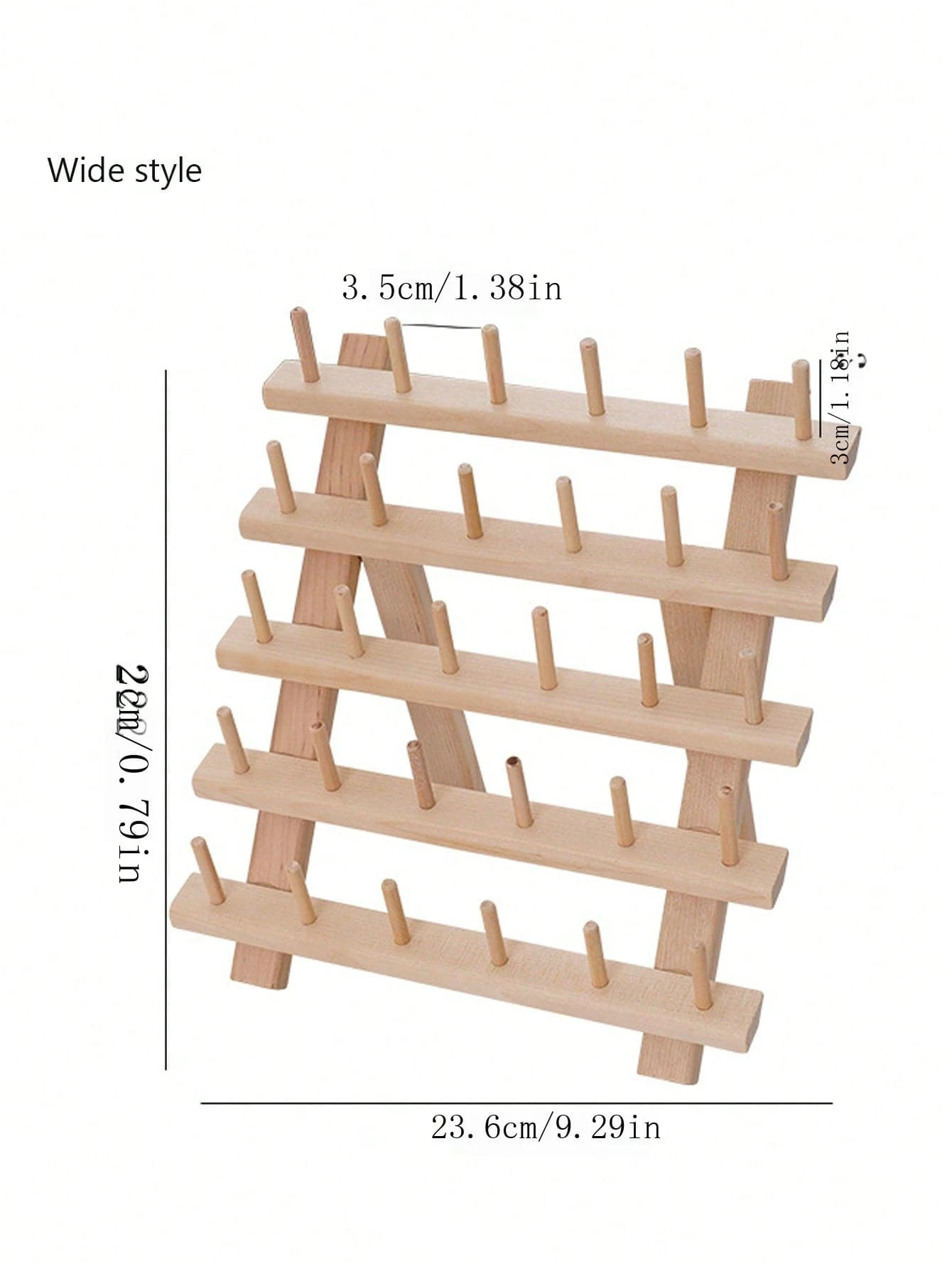 Rack De 30 Carretes De Hilo Soporte De Hilo De Madera Máquina De Bordar ...